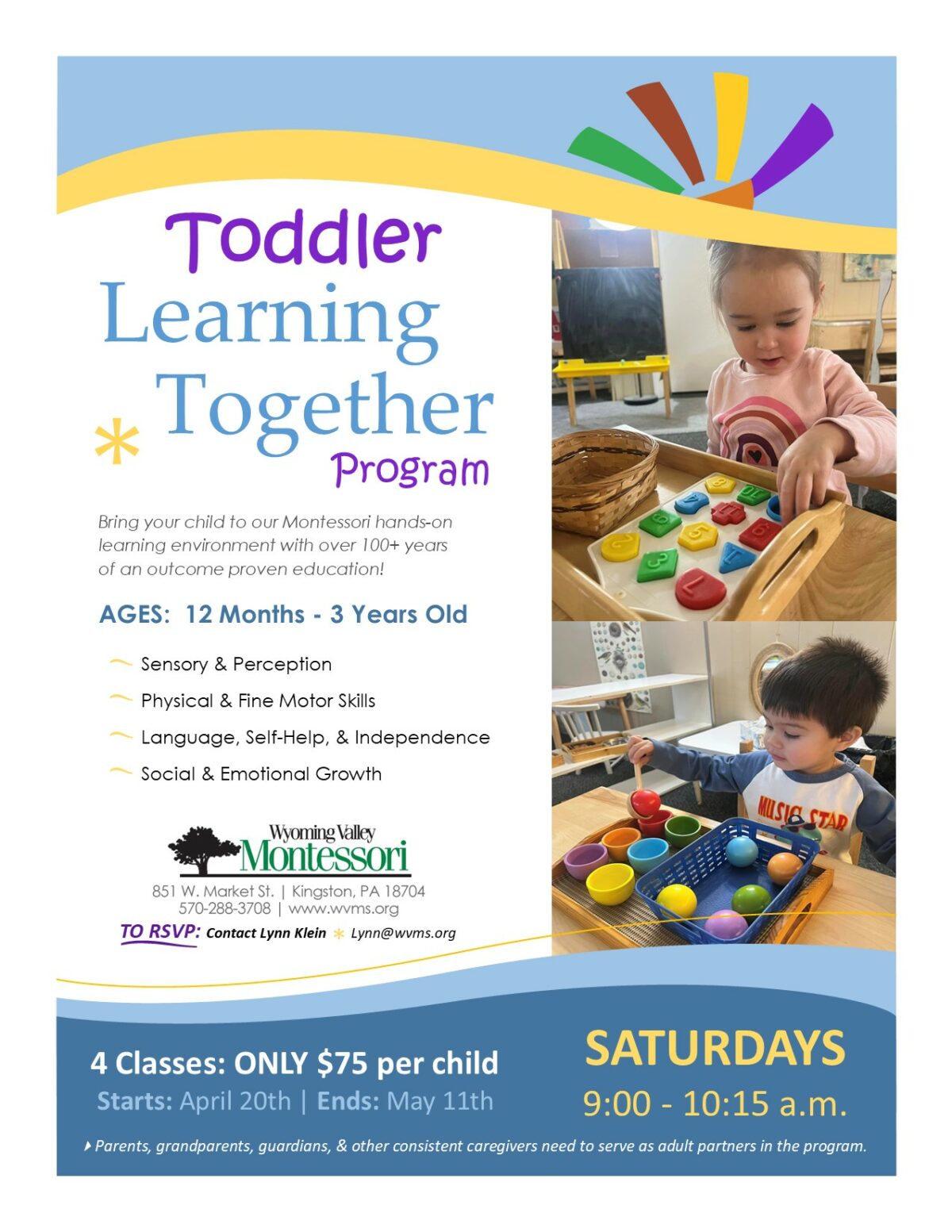 Spring 2024 Toddler Learning Together Program Filled - Wyoming Valley ...